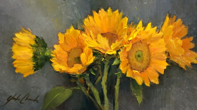 "Sunflowers 7x12 Framed" by Justin Clements