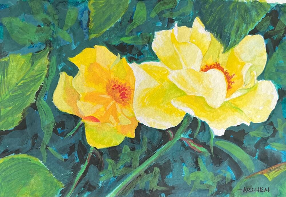"Wild Yellow Roses" by Lisa Archen Duncan