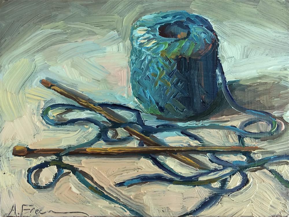 "Blue and Unstitched" by Amy Freeman