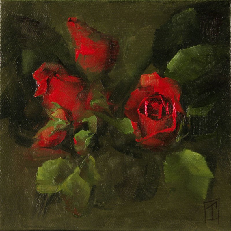 "Red Rose Study 1" by Lori Twiggs