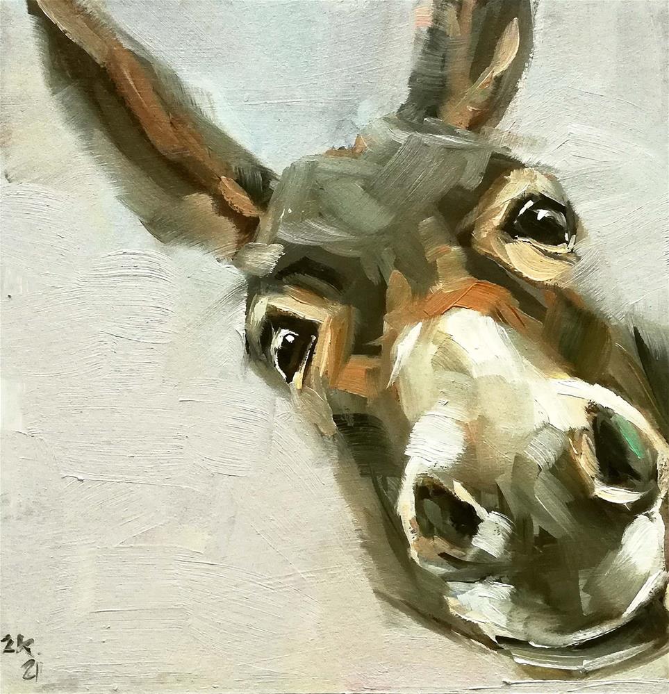 "Donkey painting Farm Animal Wall Ar..." by Zhanna Kan