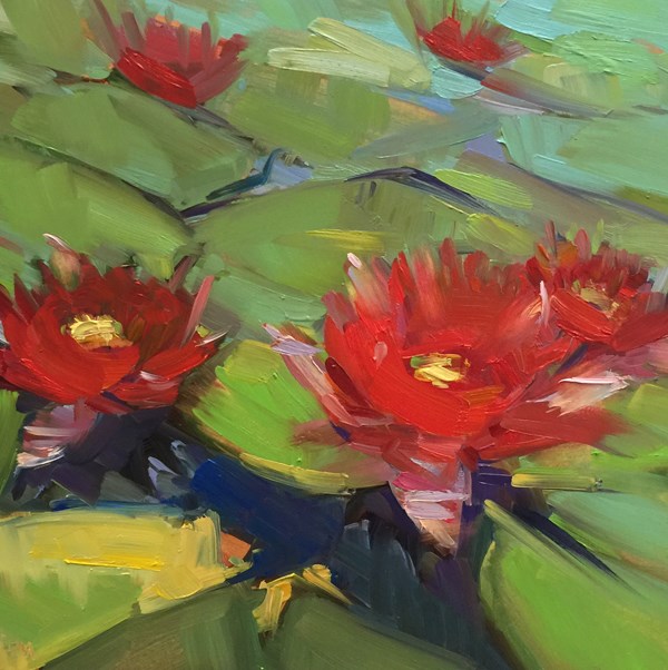 "Fancy's Flowering Lily Pads" by Patti McNutt