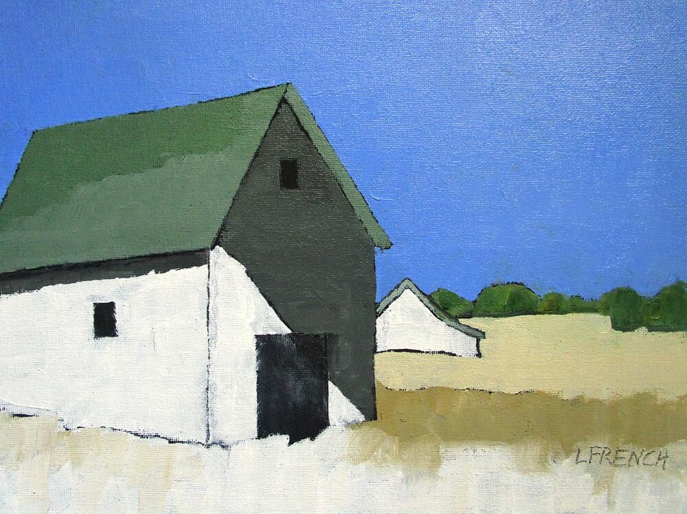 "CALIFORNIA WHITE BARNS Lynne French..." by lynne french