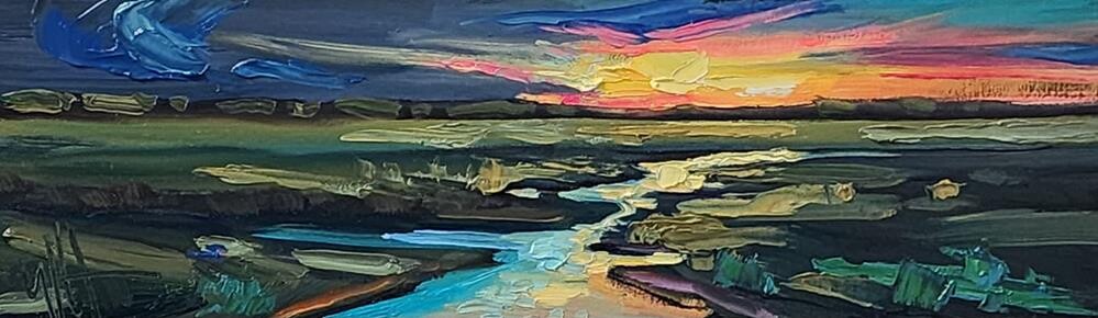 "Phoenix Falling 6x20 oil on canvas ..." by william hawkins