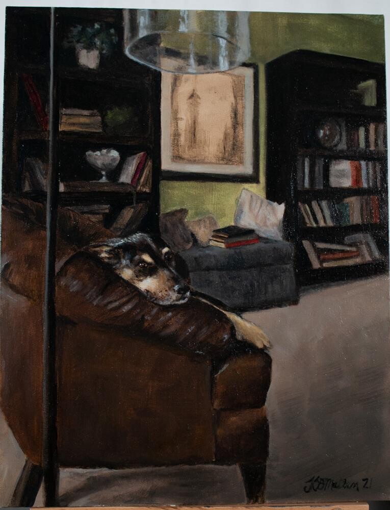 "Library Dog" by Kim Mullen