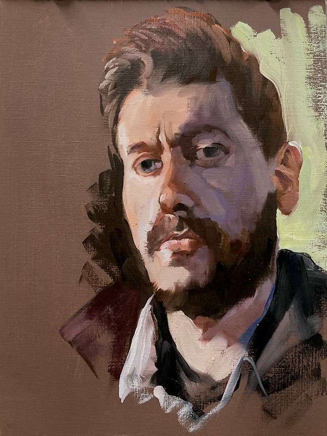 "Oil Sketch - Male" by Tom Pitman