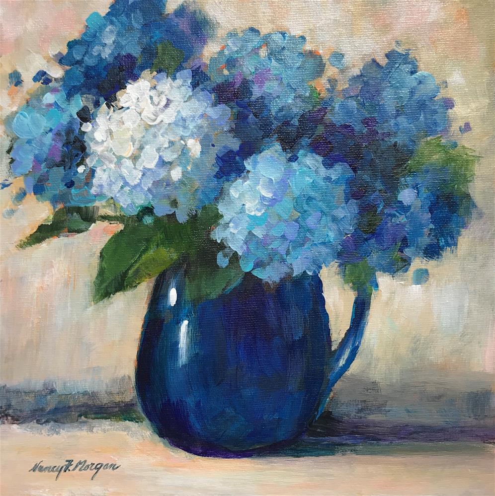 "Blue Hydrangeas" by Nancy F. Morgan