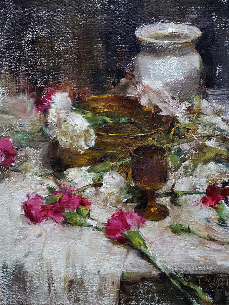 "Still life with carnations" by Taisia Kuklina