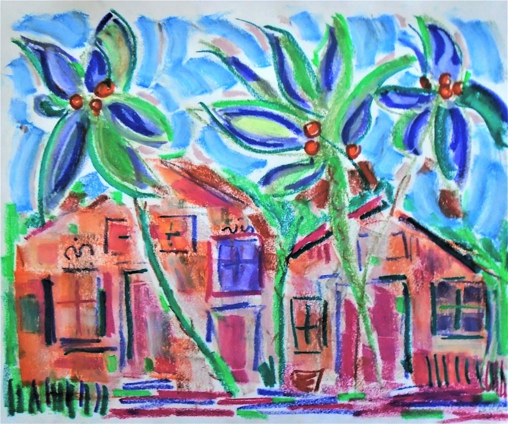 "Palms 3, 11x13.5" by Barbara Jensen