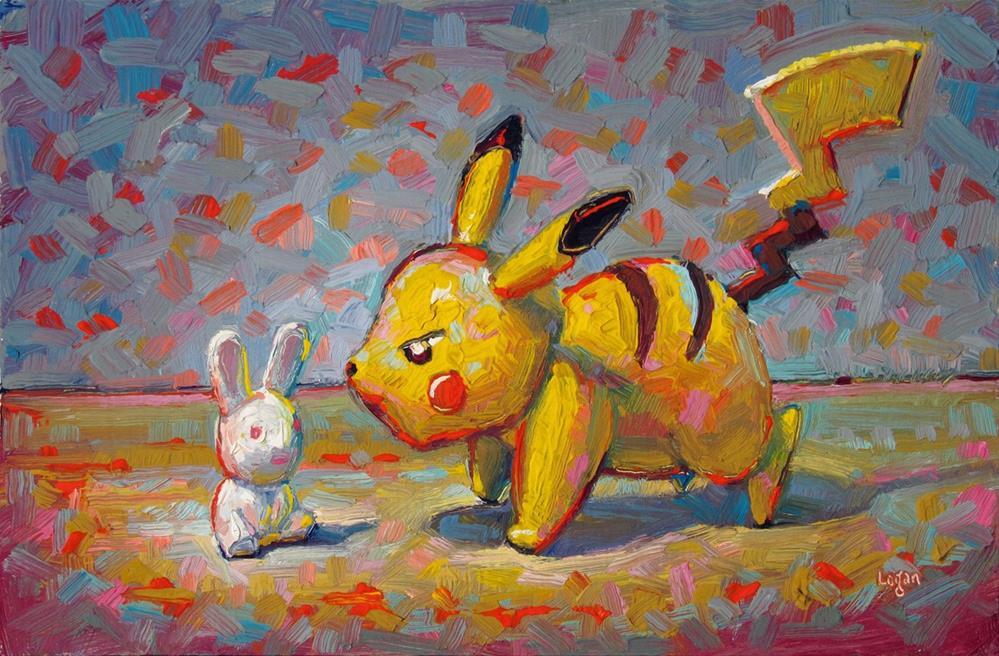 "Bunny Upsets Pikachu" by Raymond Logan