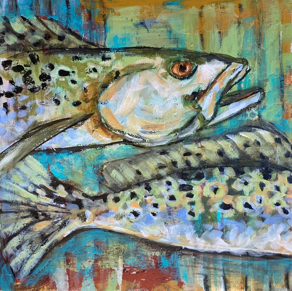 "Speckled Heads & Tails" by Anna Edwards