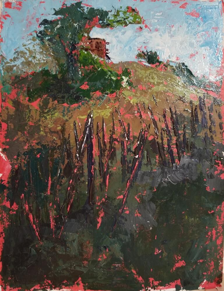 "Hilltop Casa en Plein Air" by Brenda Kay Paintings
