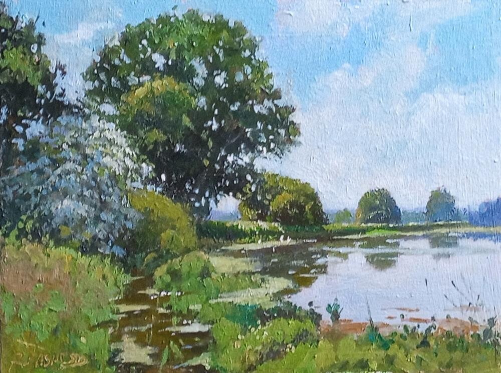 "Flooded fields, Bucklebury." by Robert Bashford