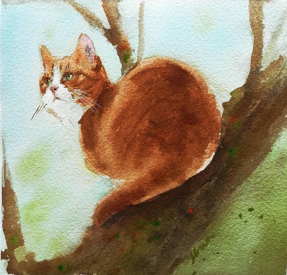 "Tabby Cat Watercolor Painting Pet S..." by Zhanna Kan