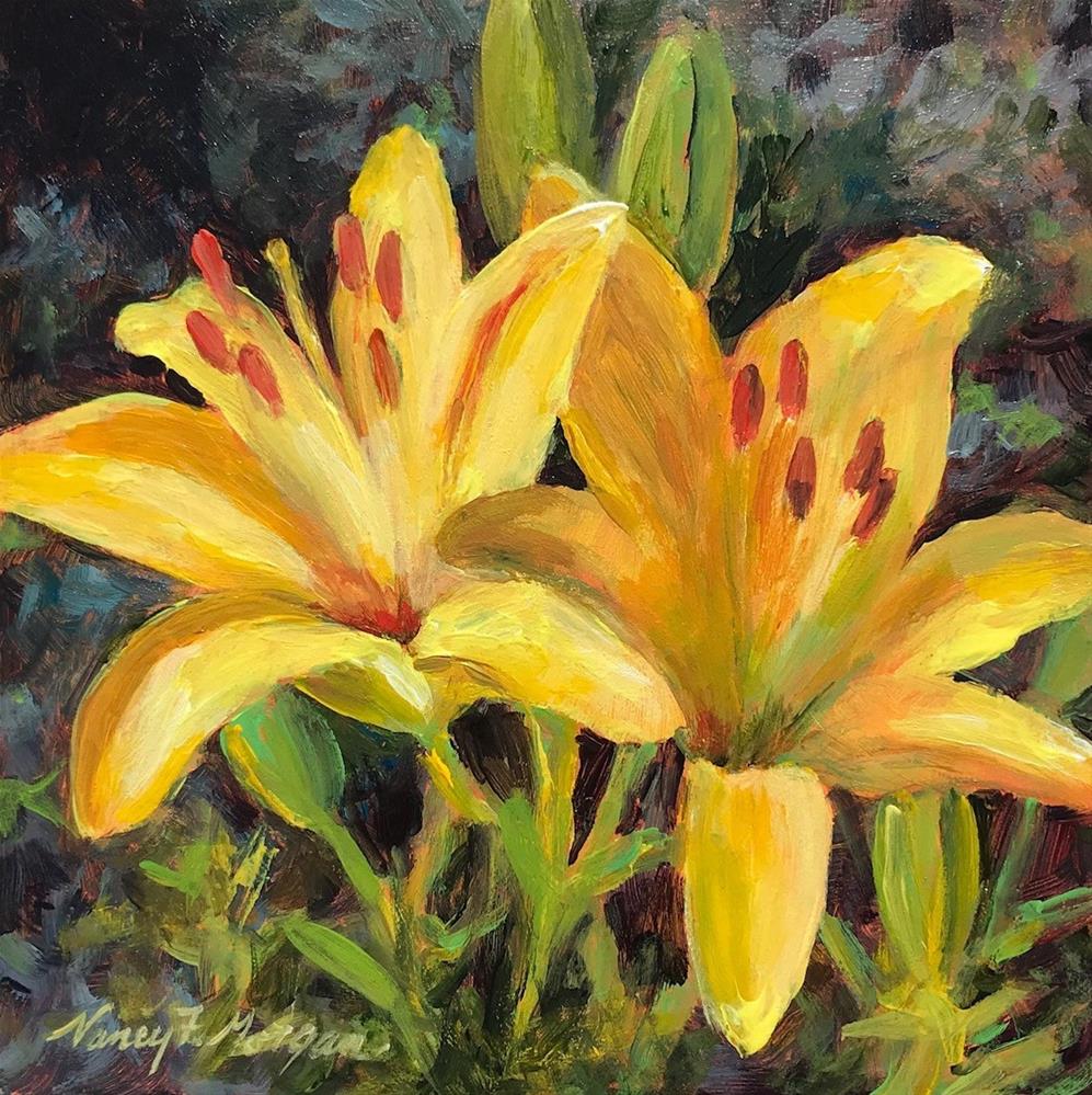 "Yellow Daylilies" by Nancy F. Morgan