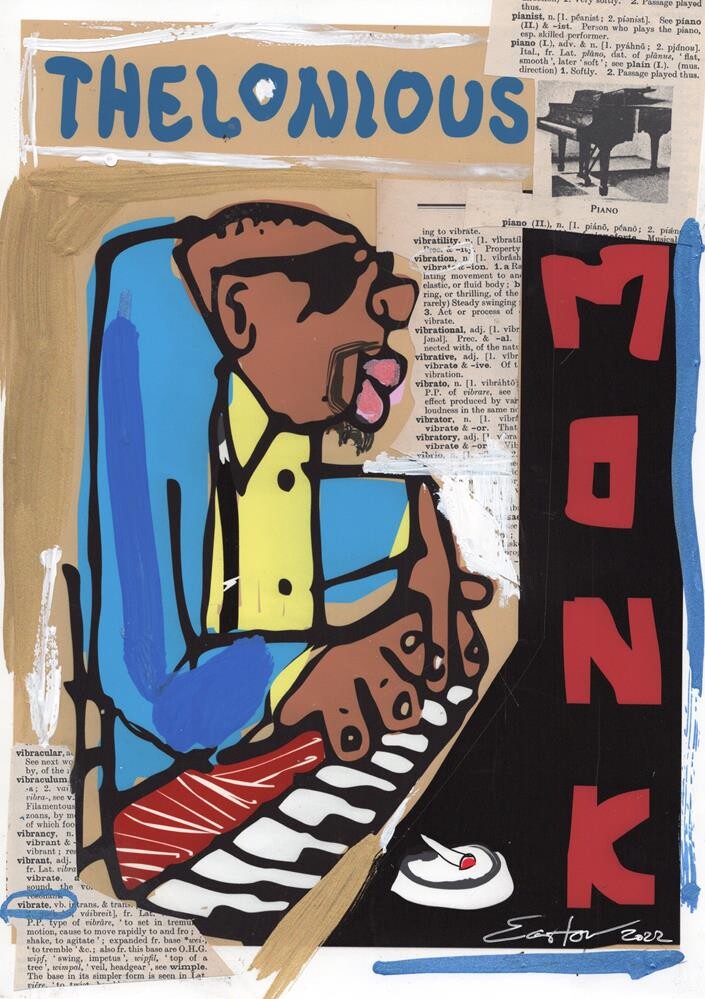 "Thelonious Monk Jazz Art Frame Incl..." by Easton Davy