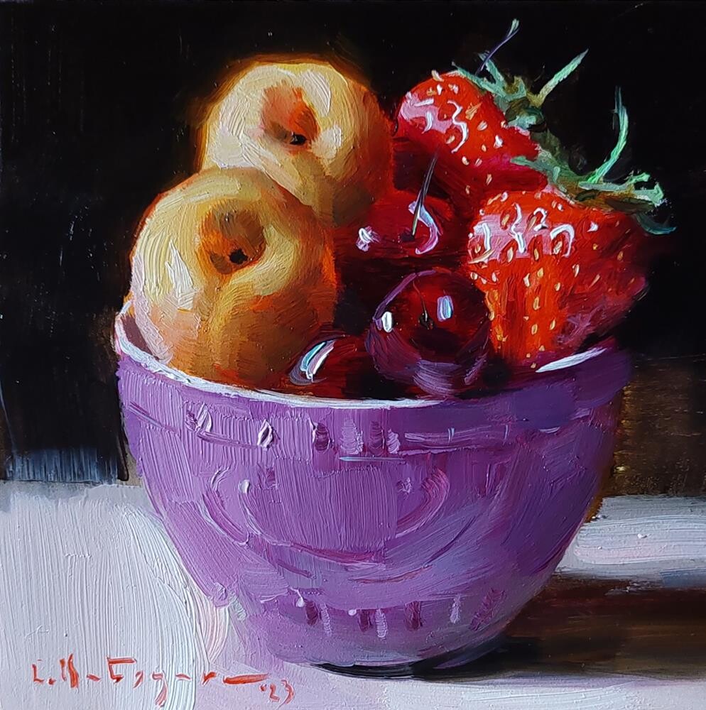 Fruit In Lilac Bowl By Elena Katsyura fruit-in-lilac-bowl-by-elena-katsyura