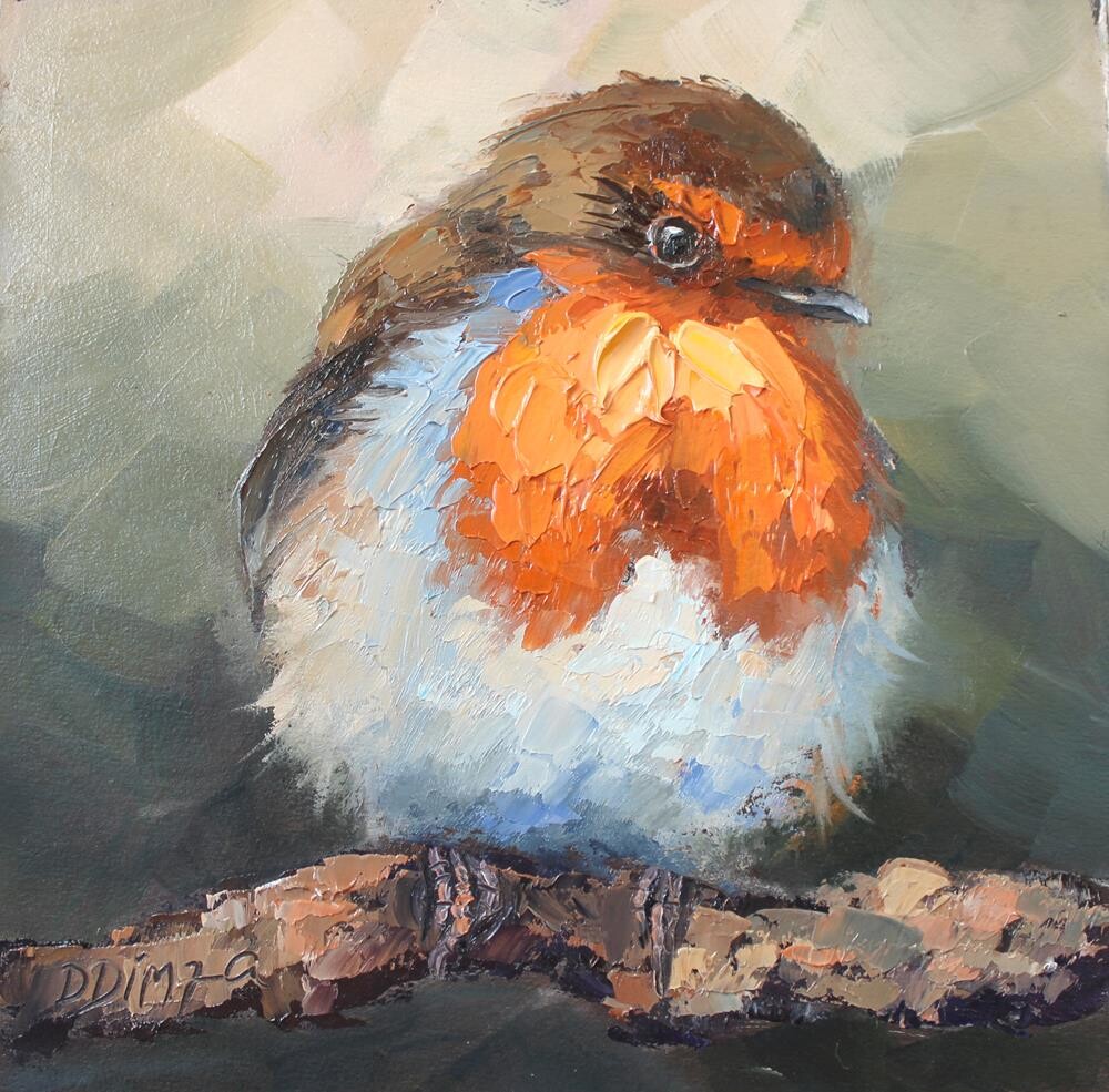 "Robin bird" by Daiga Dimza