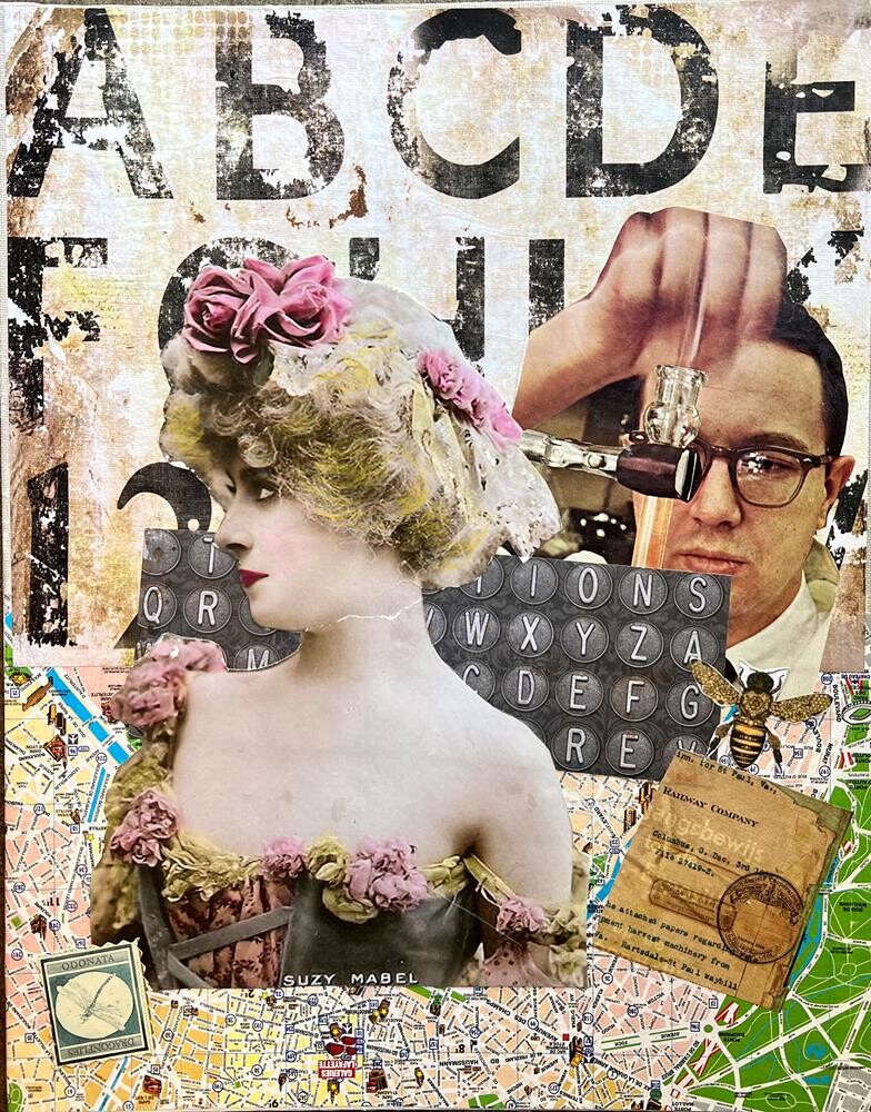 "ABC Collage. on a Canvas Panel" by Victoria Bochat