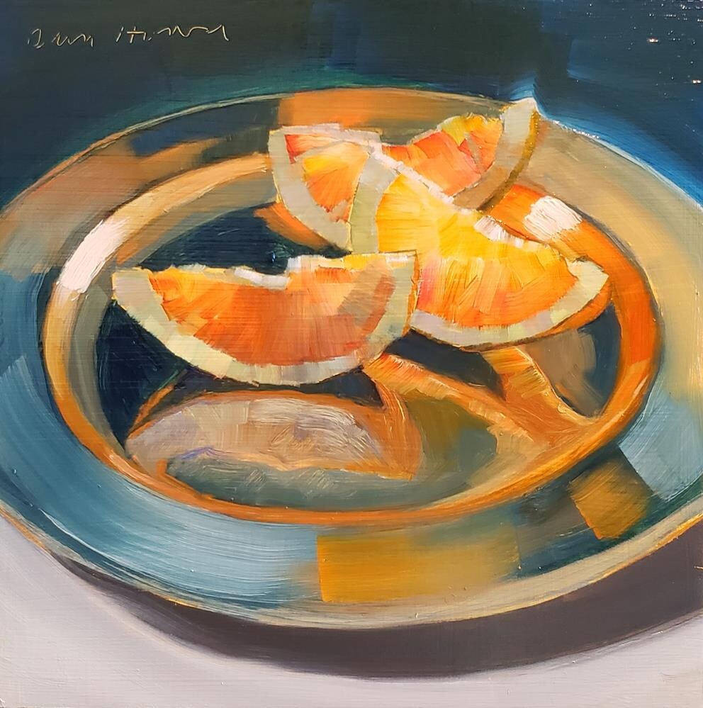 "Pewter and Orange " by Debra Howard