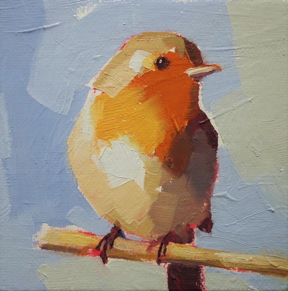 "Abstract robin bird" by Maria Z.