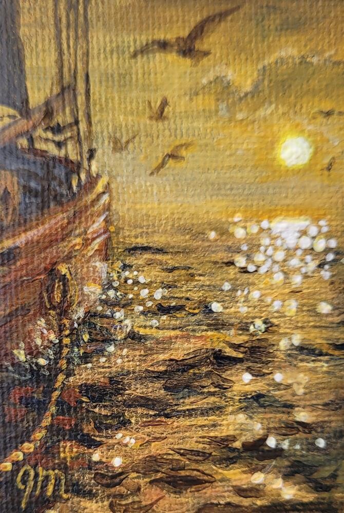 "Sunset Sailing and Seabirds " by Jason Marsh