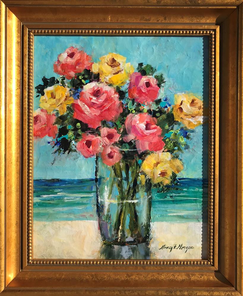 "Roses by the Water" by Nancy F. Morgan