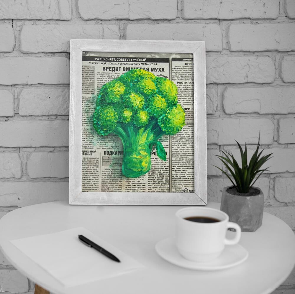 "Vegetable Painting Broccoli Origina..." by Oksana Shevchenko