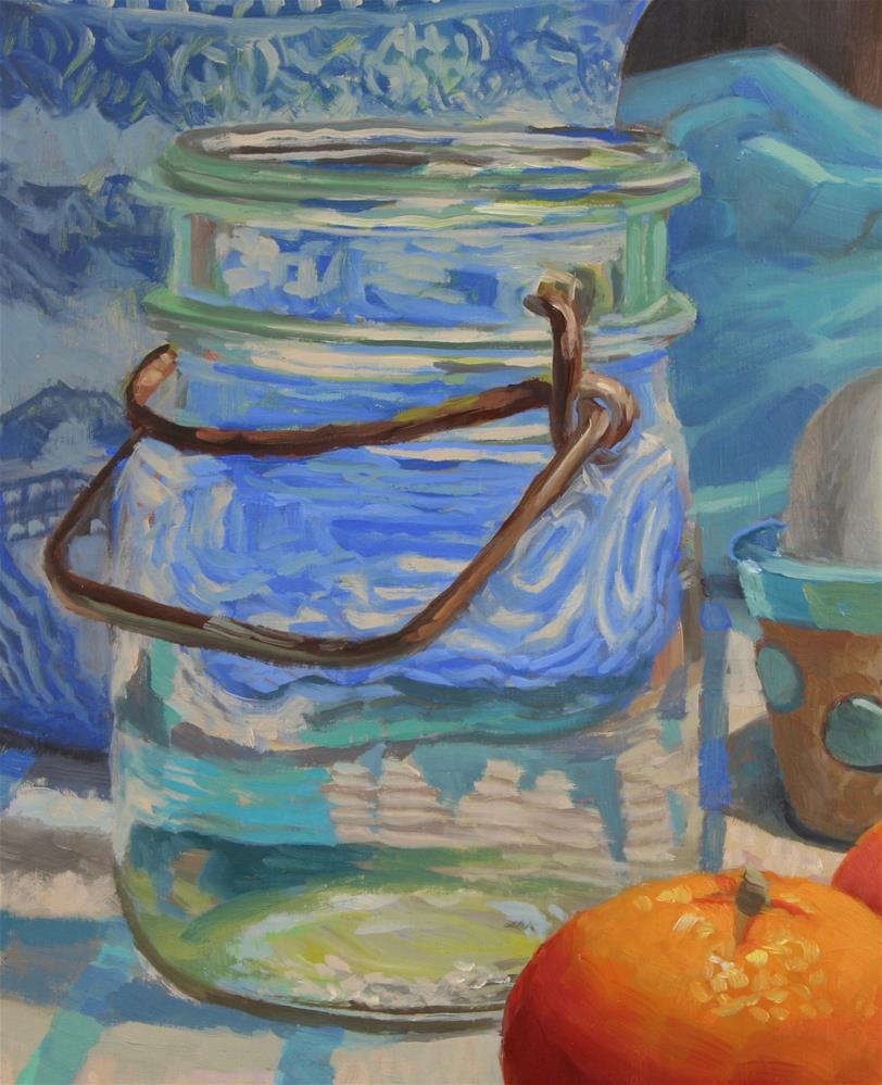 "Breakfast with Blue Teapot" by Lori Ellis