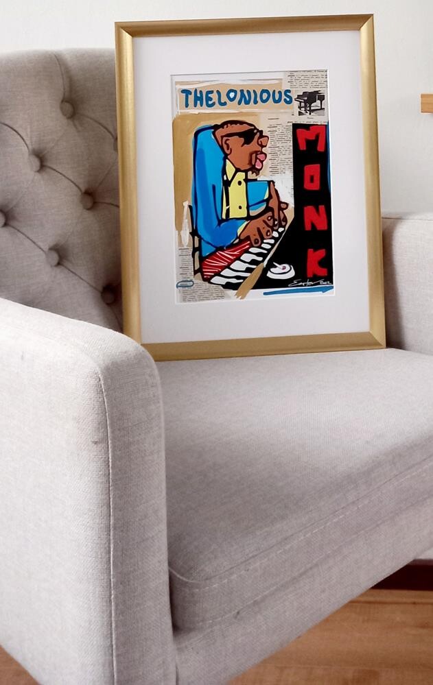"Thelonious Monk Jazz Art Frame Incl..." by Easton Davy