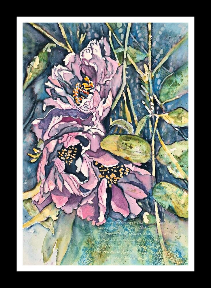 "Peonies Royale Cascade" by Nancy J Whitlock