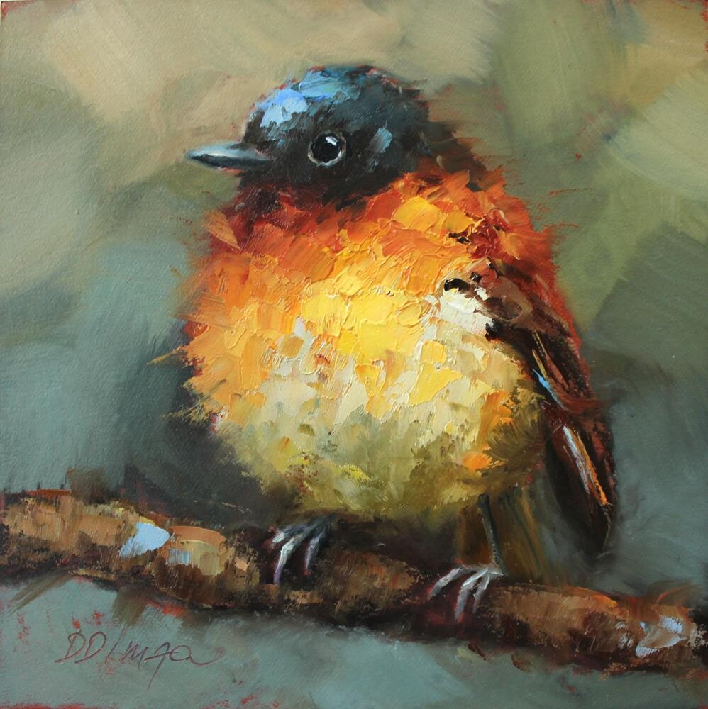 "Orange and black flicatcher" by Daiga Dimza
