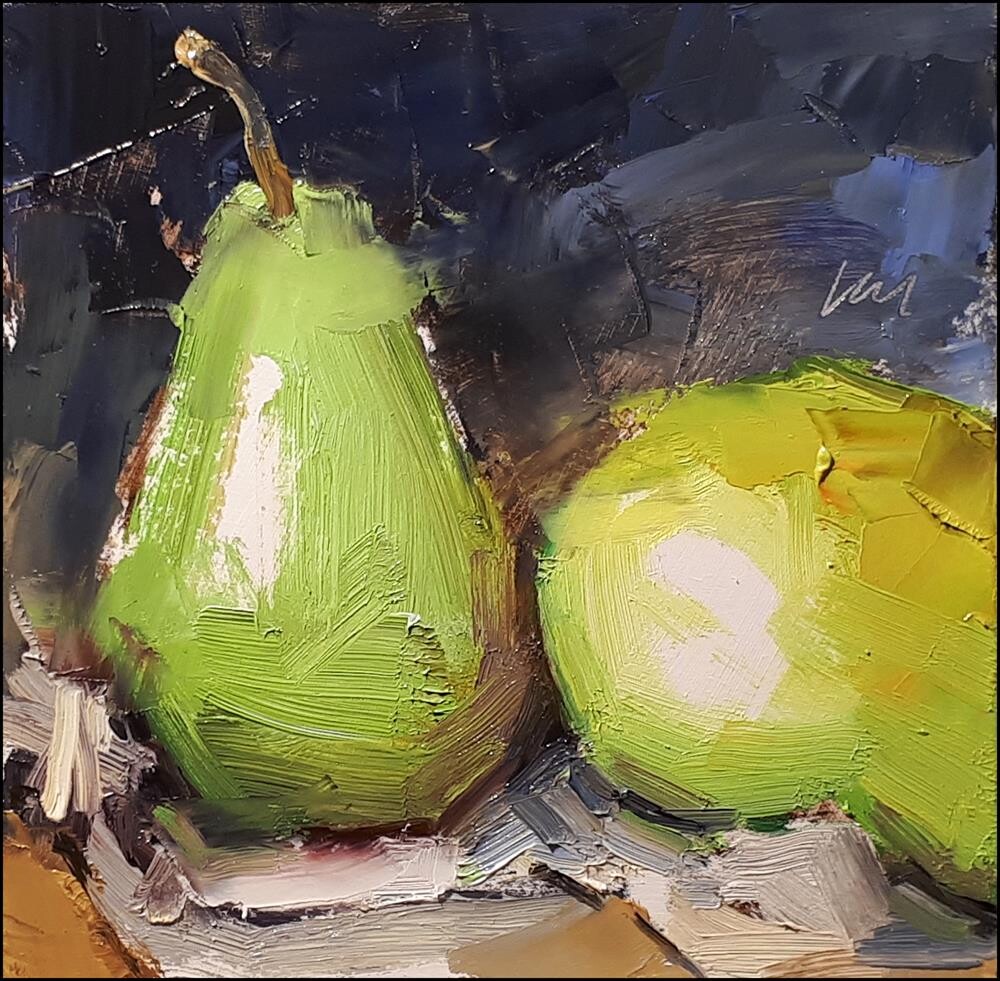 "Catherine's green pears" by Caasim M