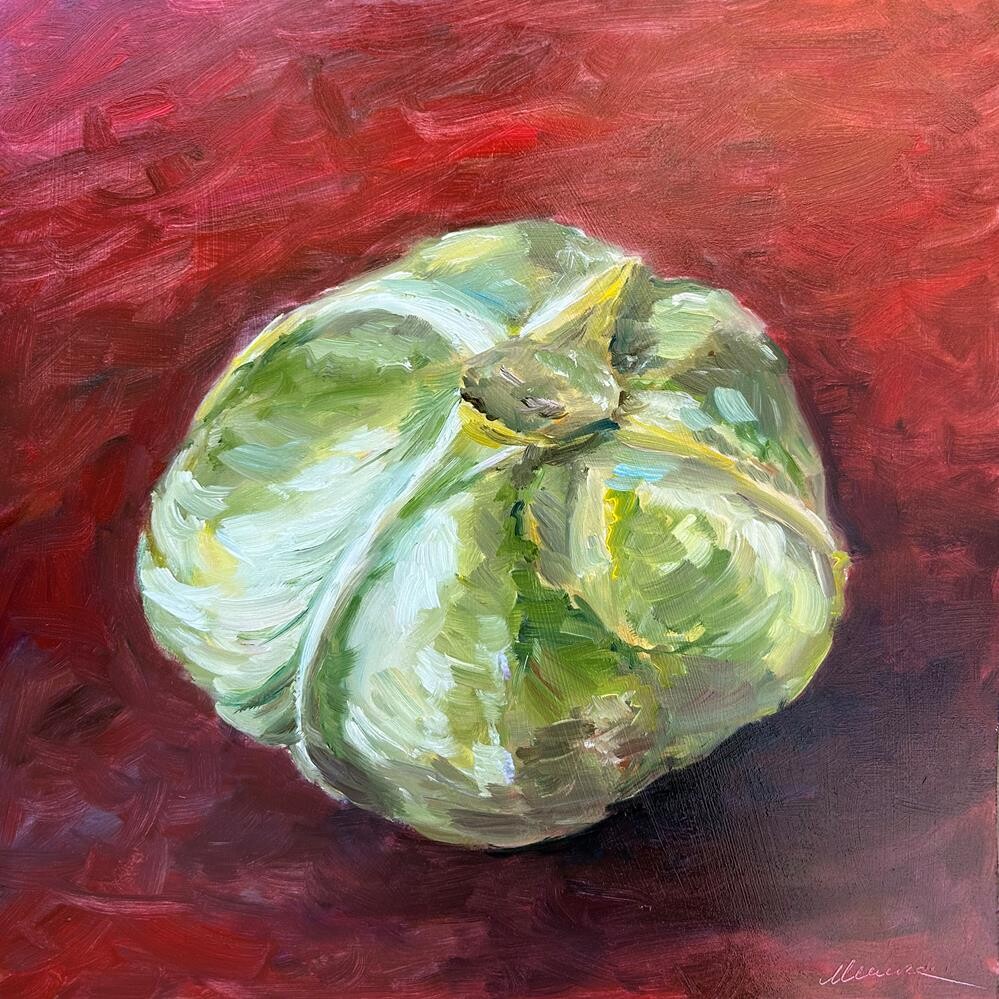 "Cabbage Painting Vegetable Original..." by Anna Strakhova