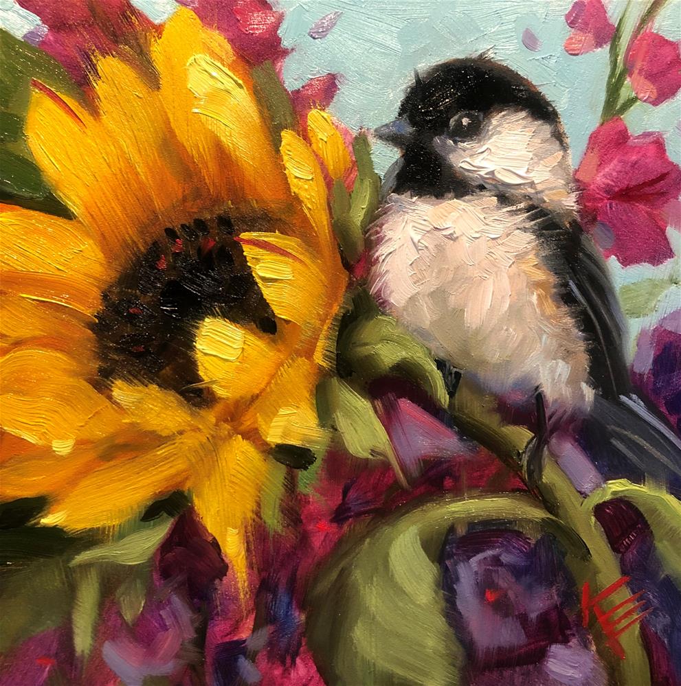 "Chickadee & Sunflower" by Krista Eaton
