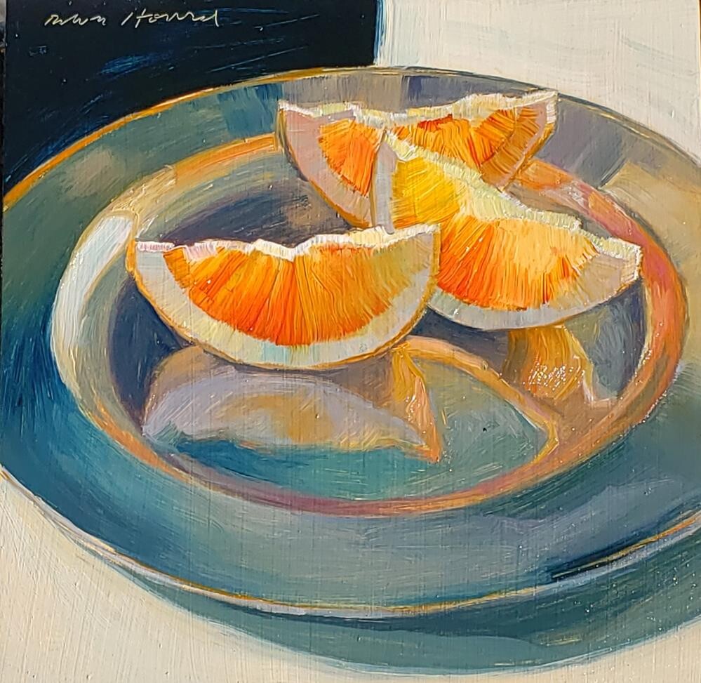 "Oranges and Pewter " by Debra Howard