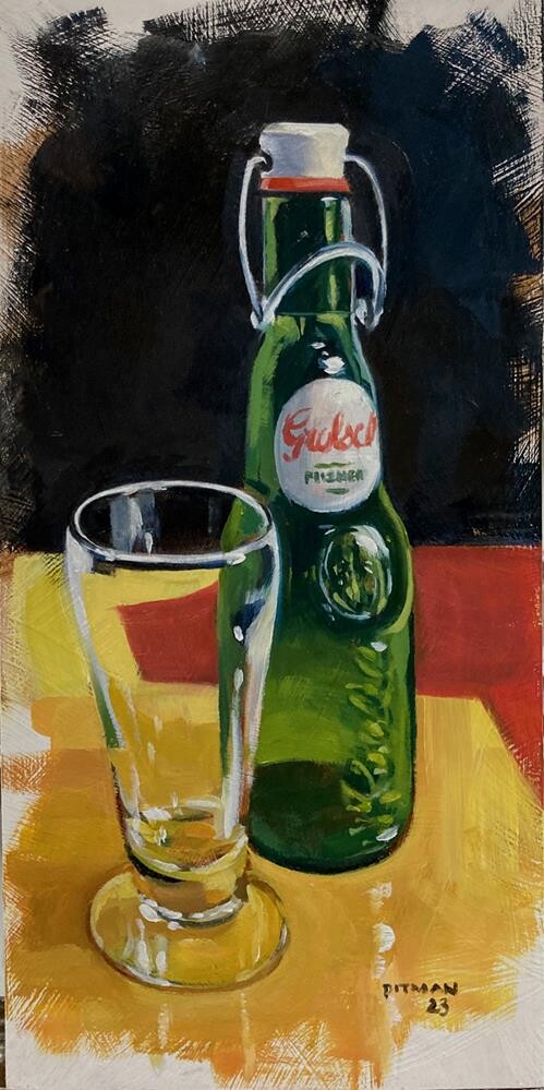 "Un Verre et Une Boutielle de Biere" by Tom Pitman