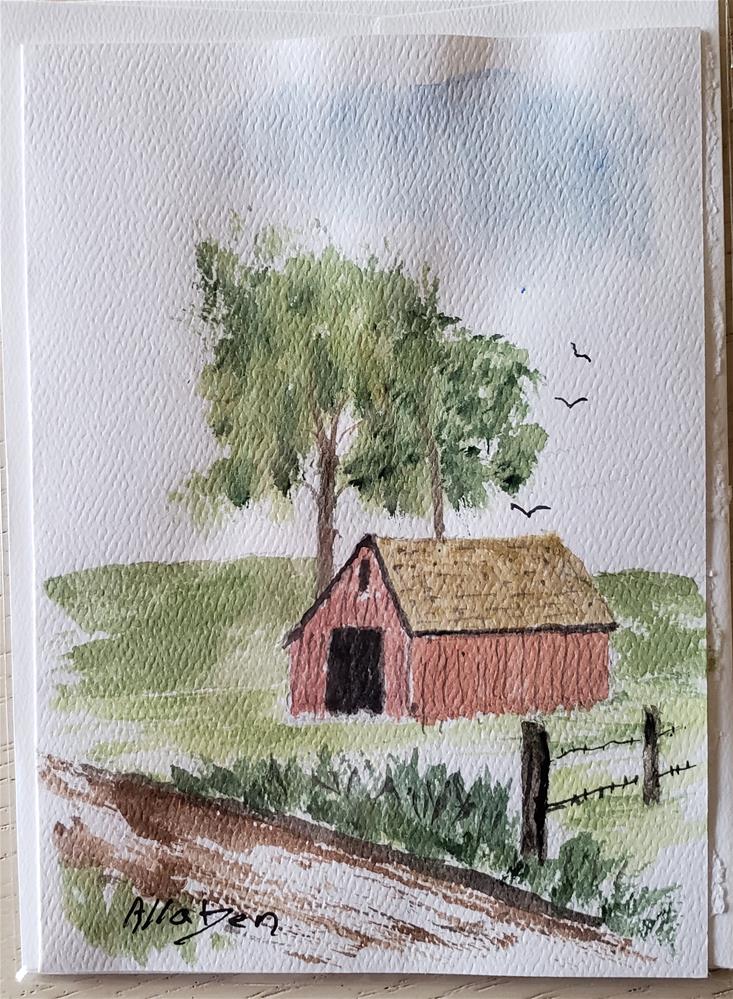 "Country Barn - Note Card" by Stanton Allaben
