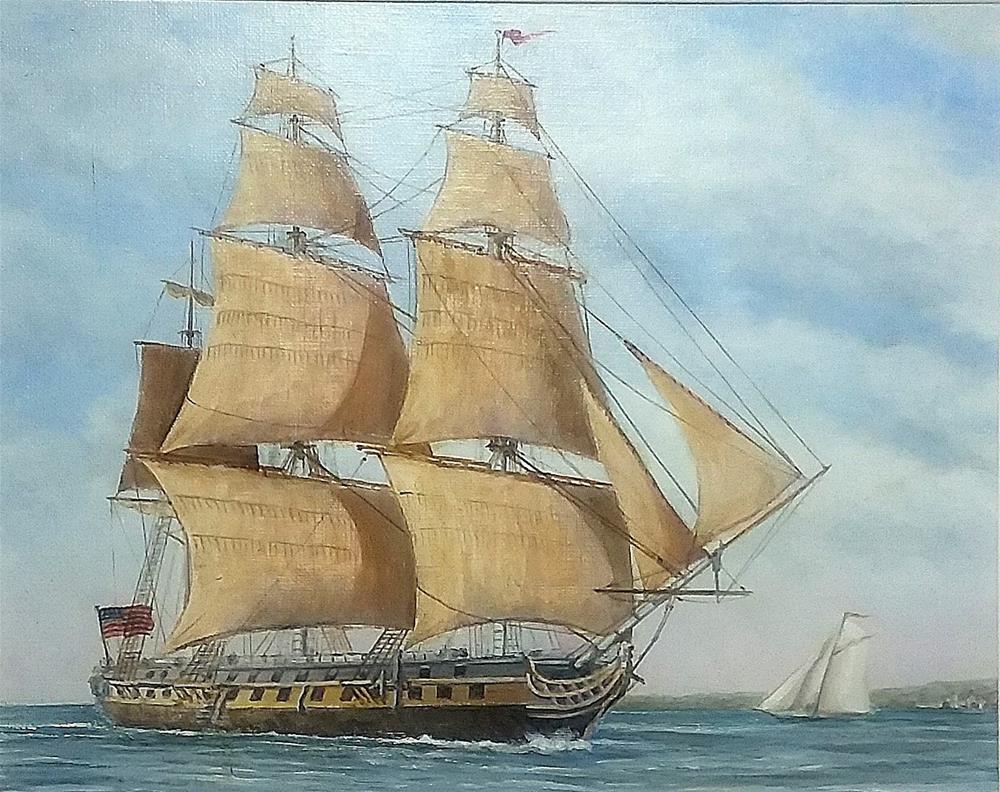 "American Frigate Circa 1810" by David Young