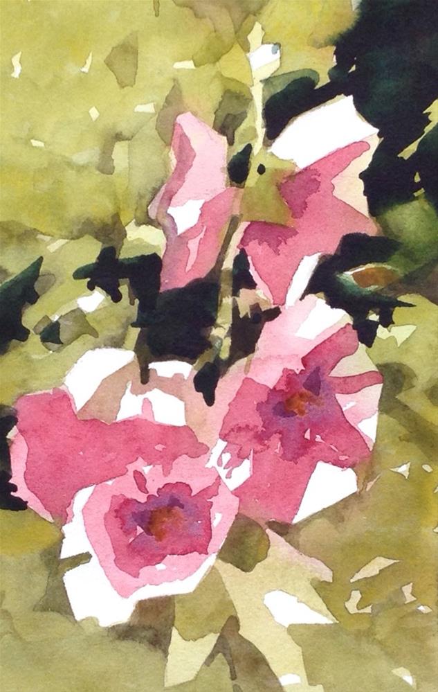 "Hollyhocks" by Julie Crouch