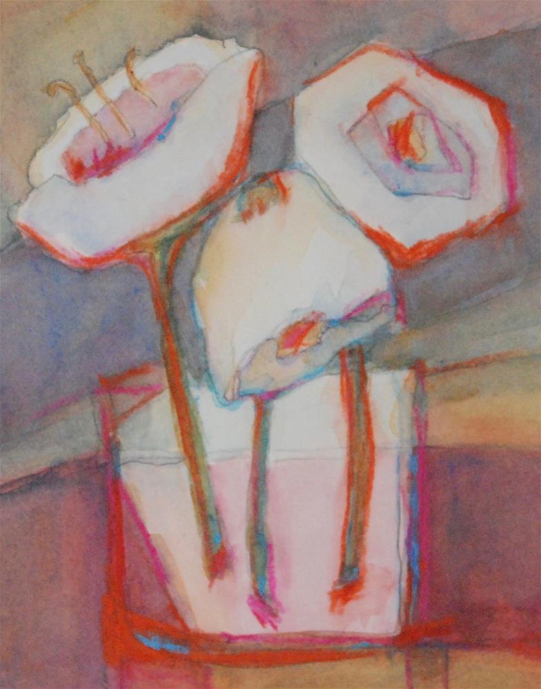 "3 white flowers" by Vicki Wood