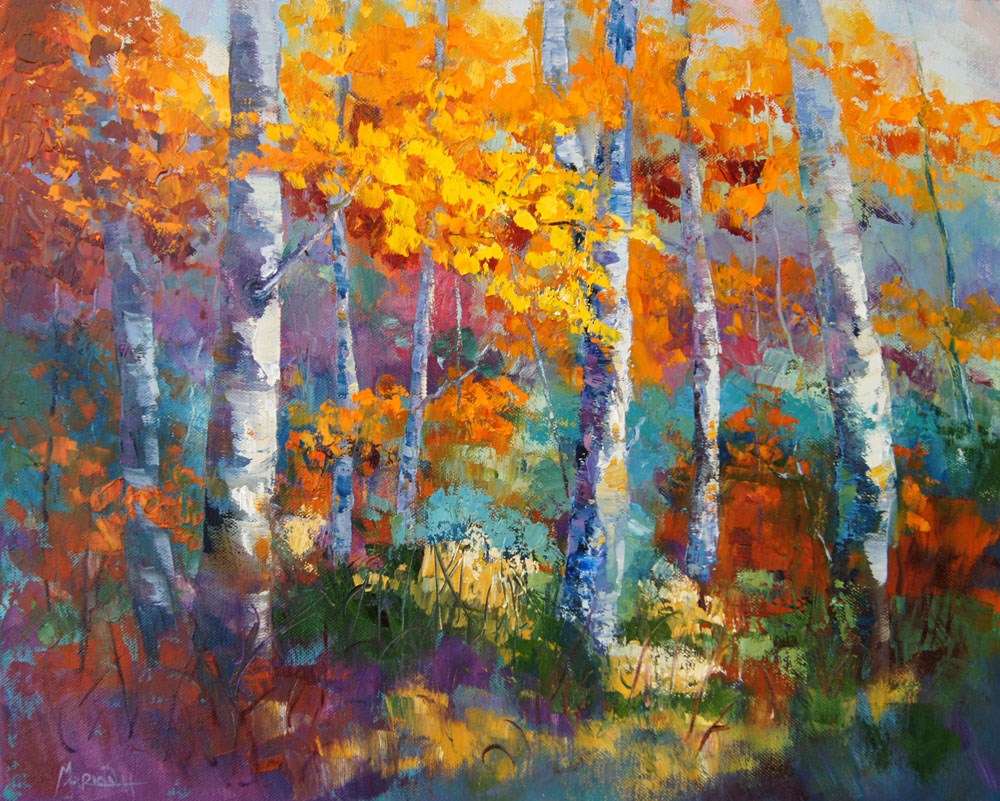 "Autumn Colours Impressionist painti..." by Marion Hedger