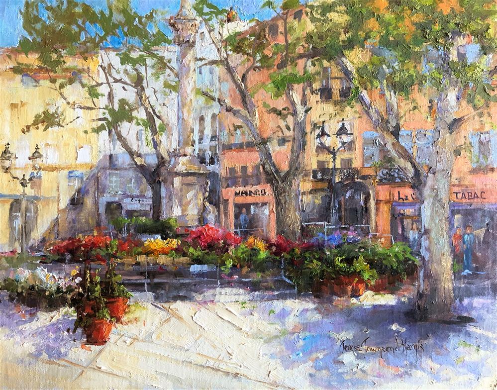 "Flower Market in Aix-en-Provence" by Teresa Townsend Hargis