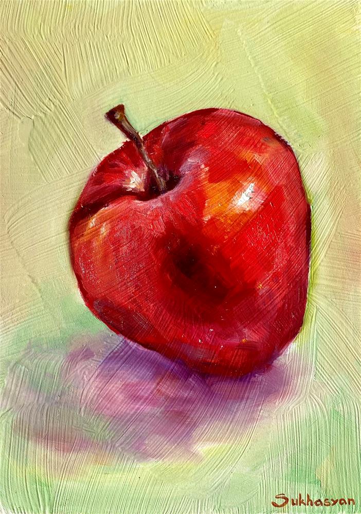 "Still life with Red Apple" by Victoria Sukhasyan