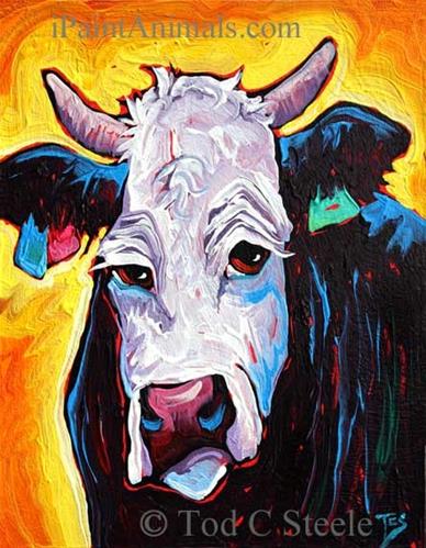 "I Smell Bull - by Tod C Steele Cow..." by Tod Steele