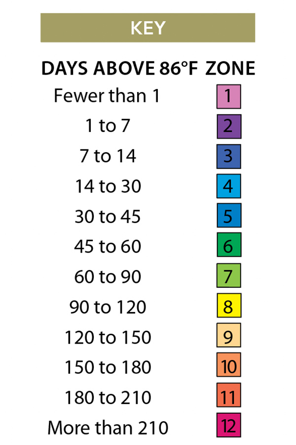 How to Read and Use the AHS Heat Zone Map for Gardening - Fine Gardening