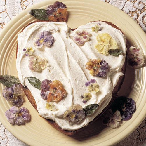 Tea Cake with Candied Flowers - Fine Gardening