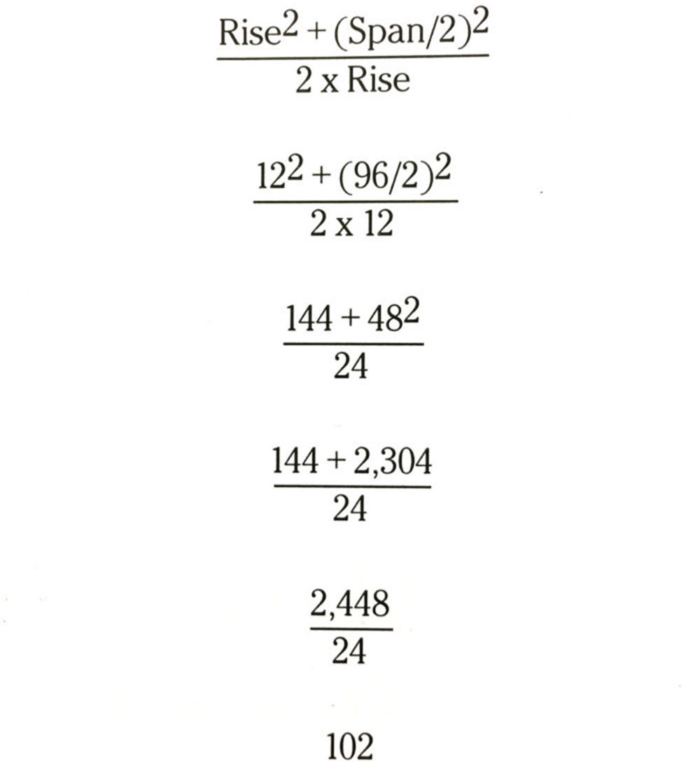 Calculating the Radius of an Arch - Fine Homebuilding