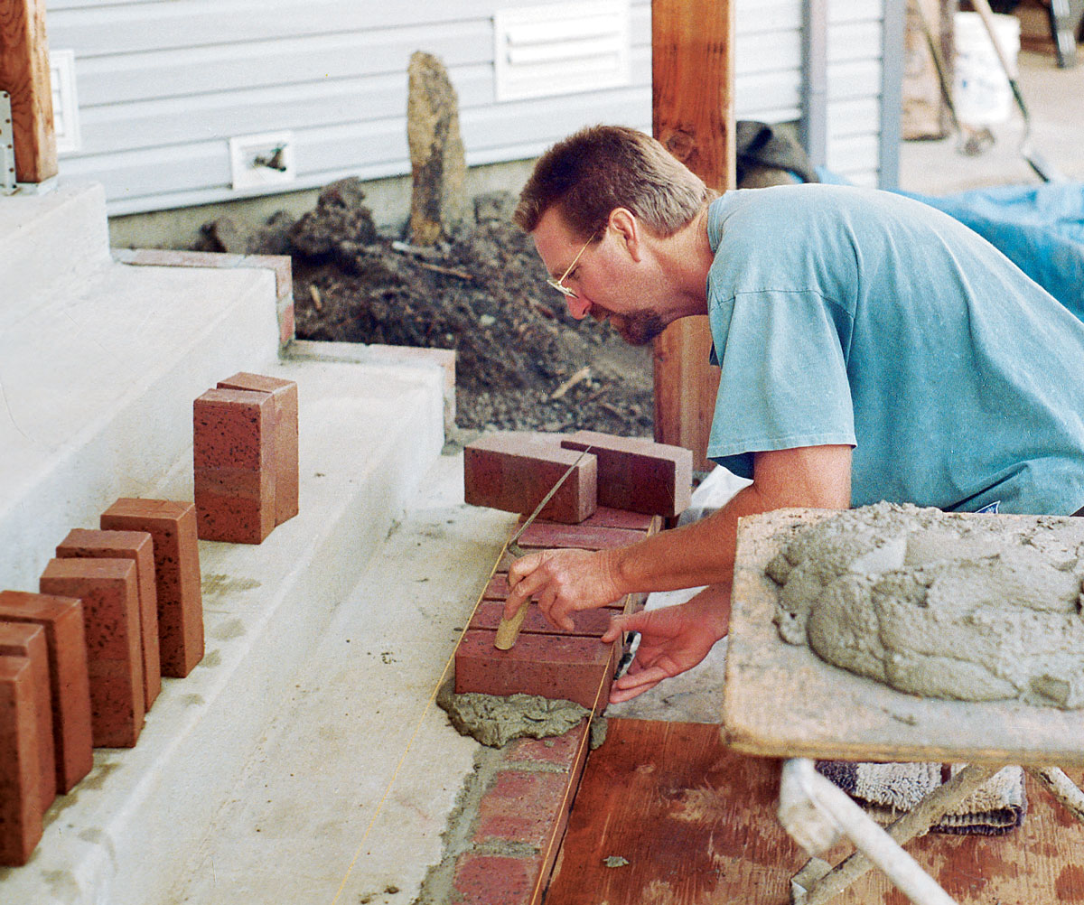 Refacing Concrete Steps With Brick - Fine Homebuilding