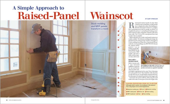 A Simple Approach to Raised-Panel Wainscot - Fine Homebuilding